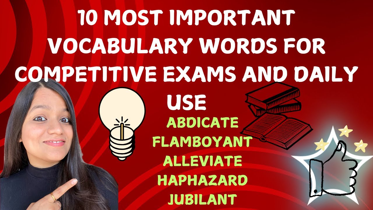Top English Vocabulary words for Competitive exams and daily use ...