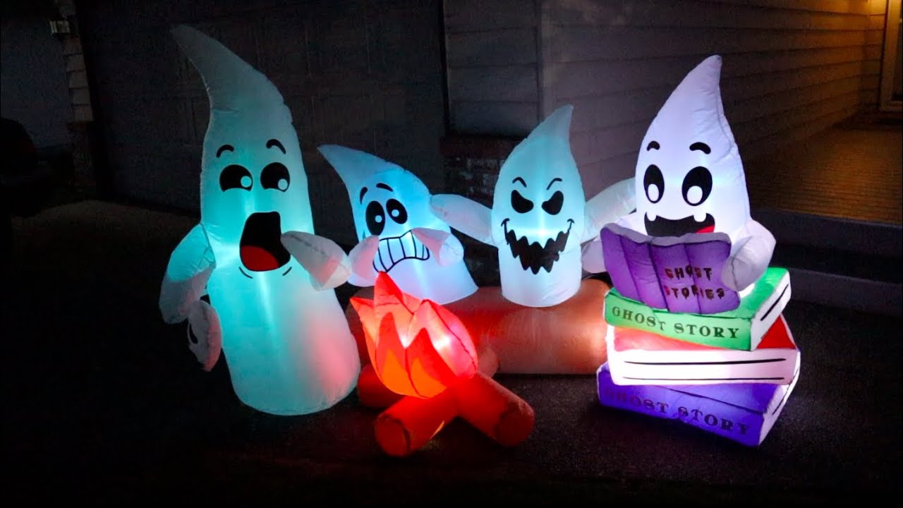 UNBOXING: 7 Ft Long Halloween inflatables, Ghost Halloween Decorations ...