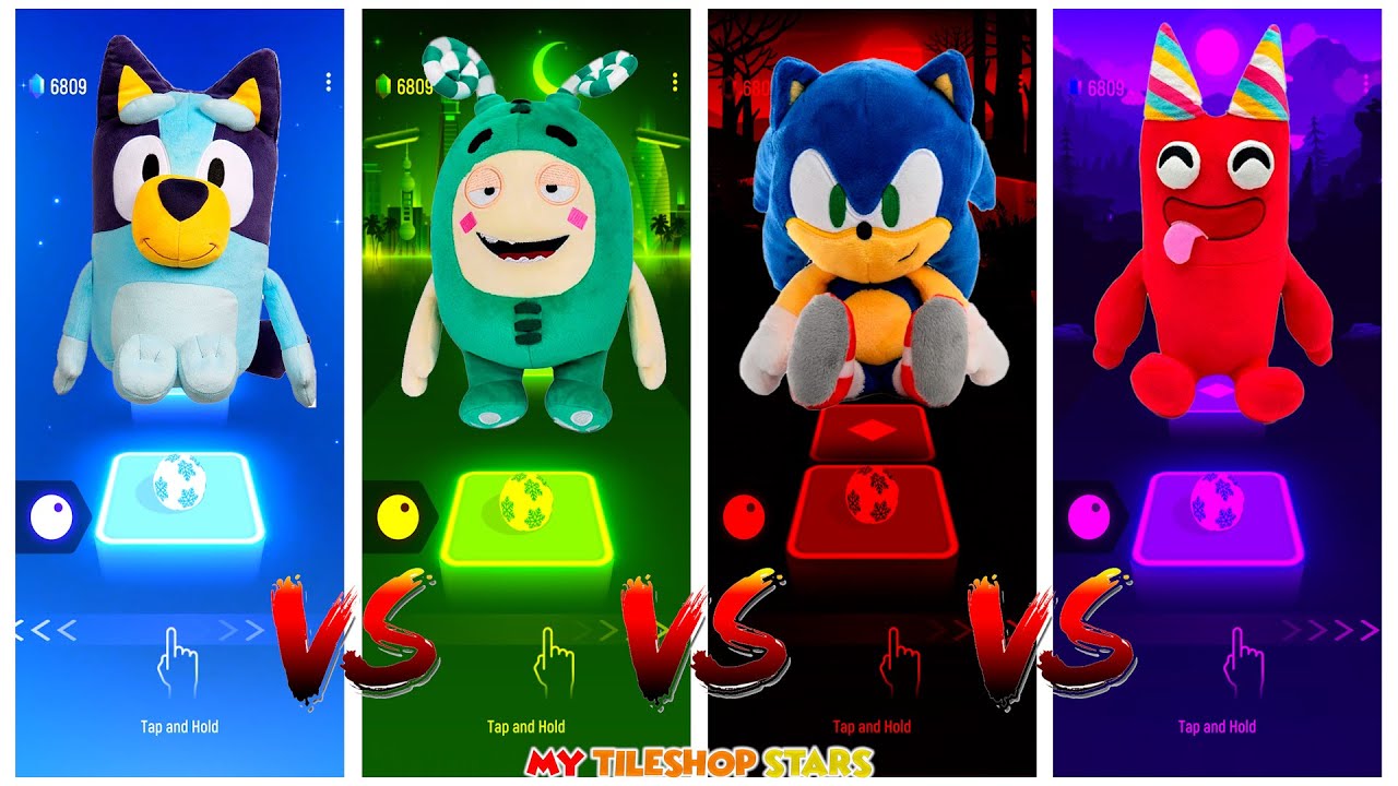 Bluey Bingo & Oddbods Zee & Sonic & Garten Of BanBan.🏆 Who Is Best ...