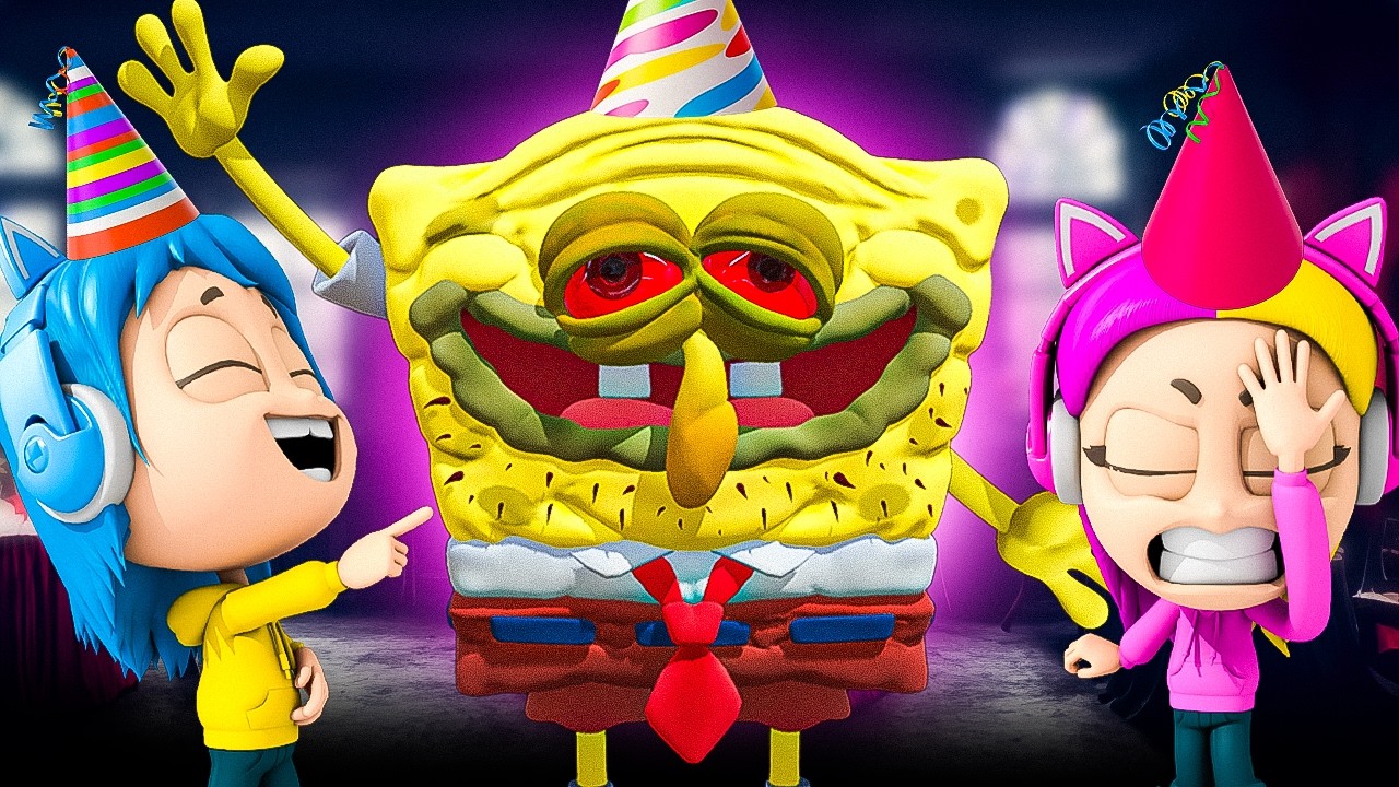 ANIVERSÁRIO MALUCO DO CALÇA QUADRADA 🧽 Roblox Freakybob's Crazy Party ...