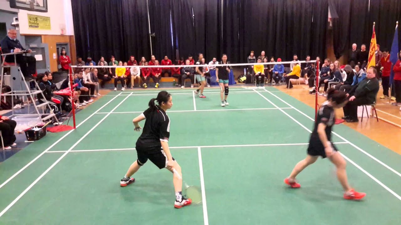 CCAA Badminton 2015 - WD Finals - S. Yan/Y. Zhou (OCAA1) vs. V. Yeung/R ...