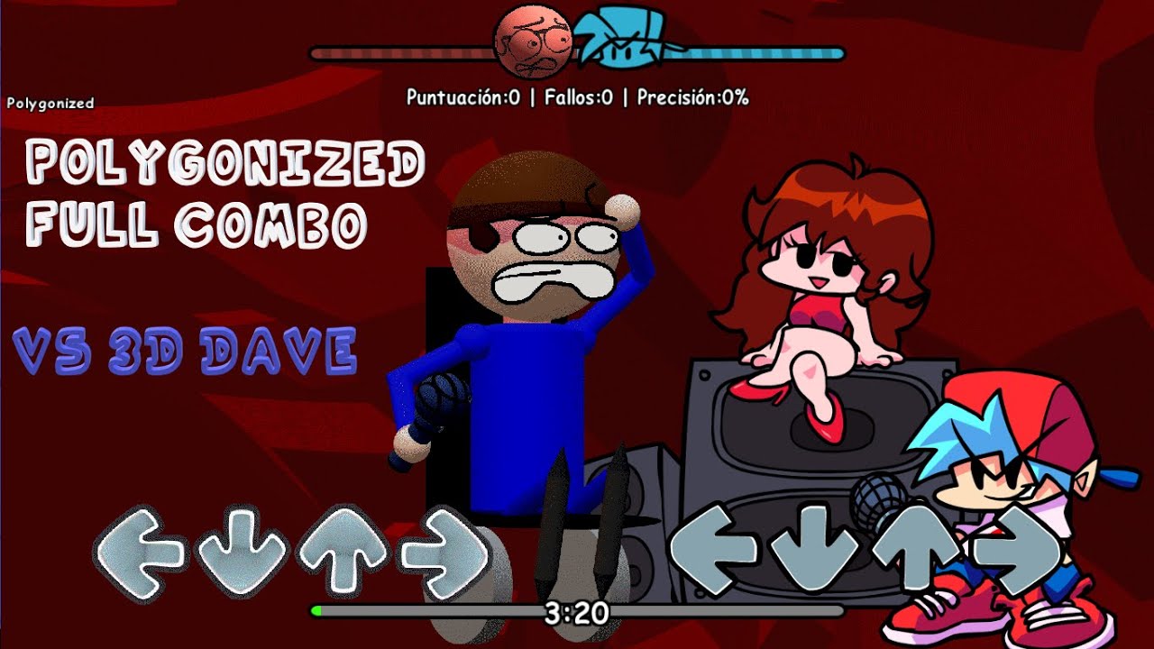 POLYGONIZED FULL COMBO - VS 3D DAVE - DAVE AND BAMBI 3.0 - FNF MODS ...