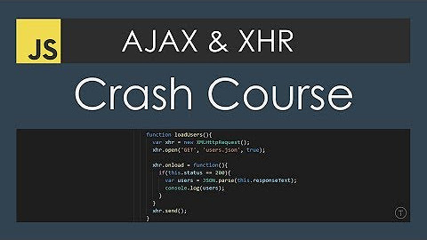 'AJAX Crash Course (Vanilla JavaScript)' by Traversy Media, ... - YouTube