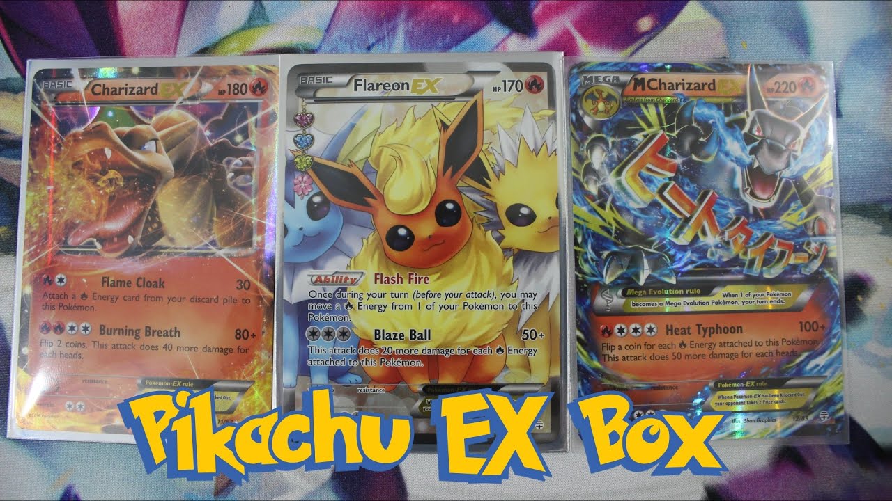 Pokemon Cards - Pikachu EX Red & Blue Collection Box Opening (INSANE ...