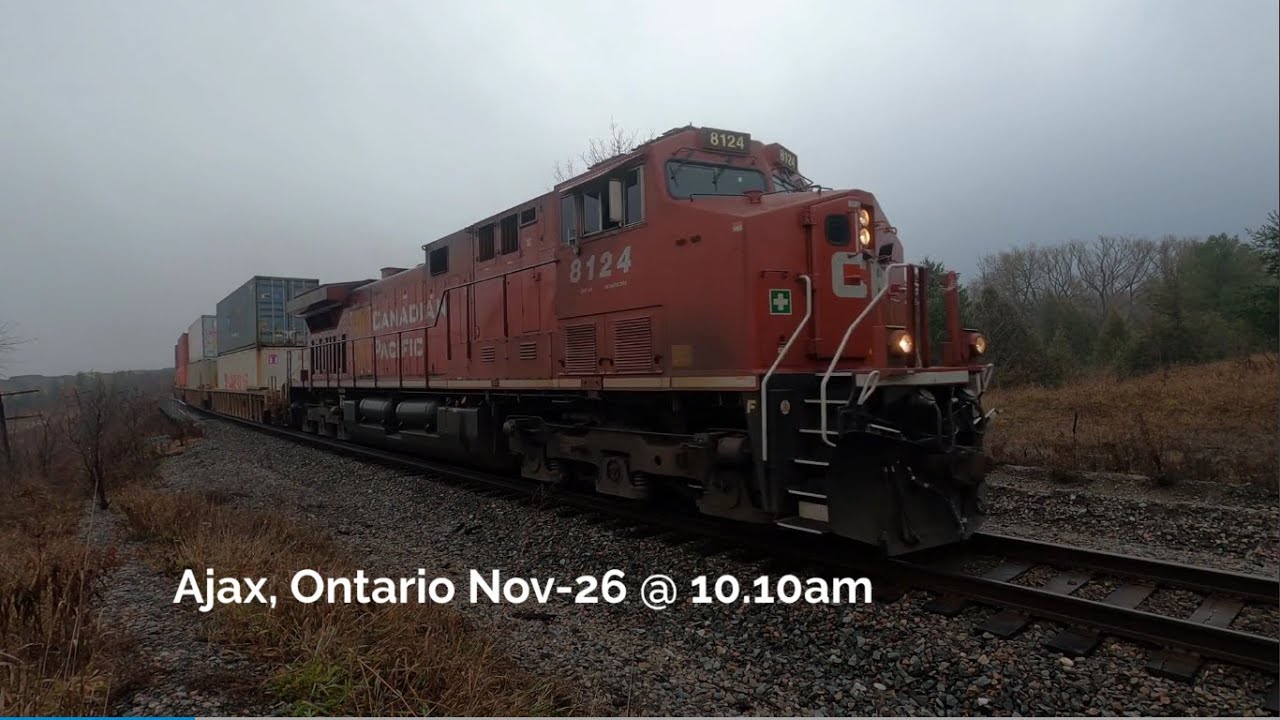 CP 8124, CP 9751 & CP 9371 Ajax (On.) Nov-26 2020 @ 10.10am - YouTube