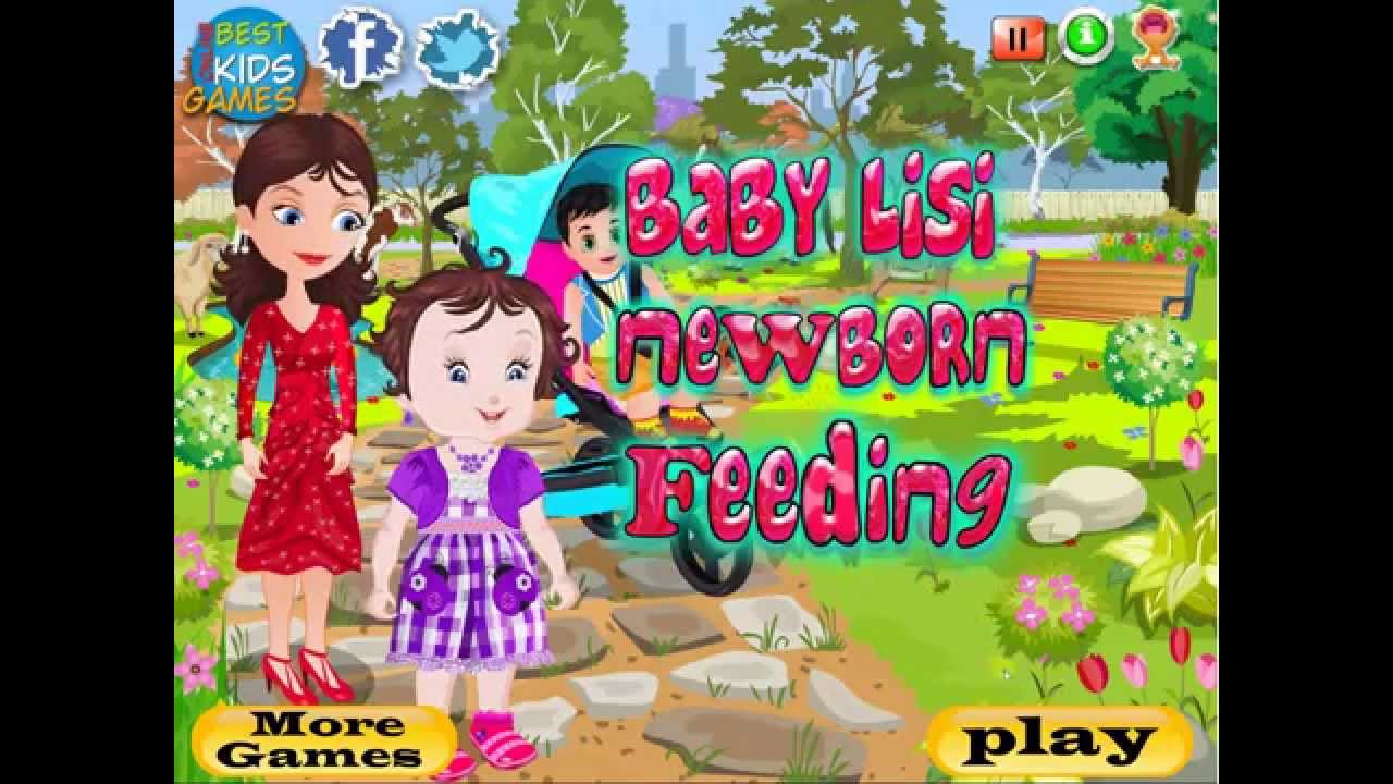 Baby Lisi Game Movie - Baby Lisi Newborn Feeding – kids game - YouTube