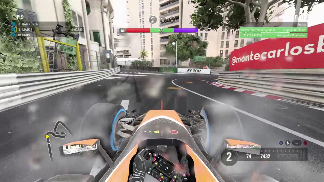 F1 2017 #05.c / Karriere - Lift and Coast in Rain / Monaco - McLaren ...