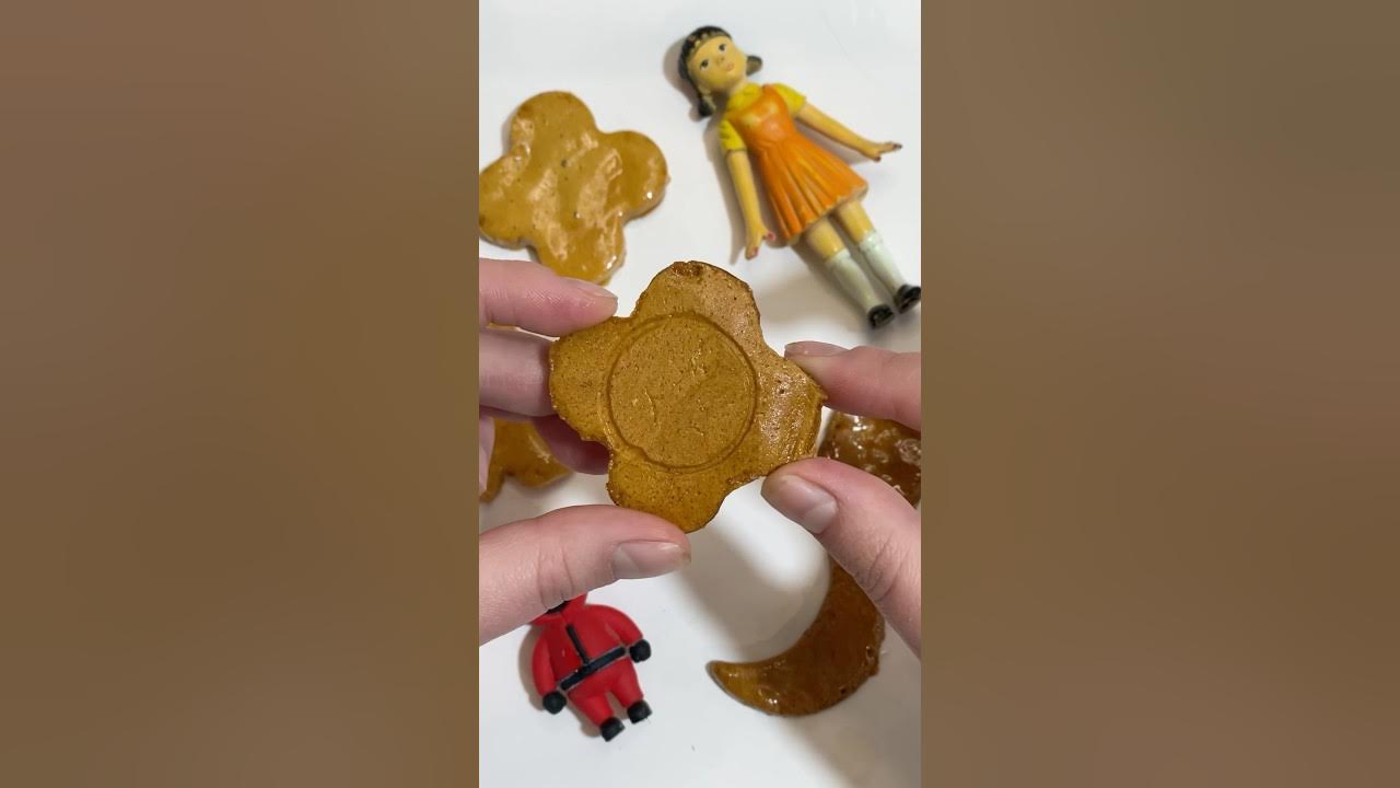 Squid game Dalgona cookie #dalgona #squidgame - YouTube