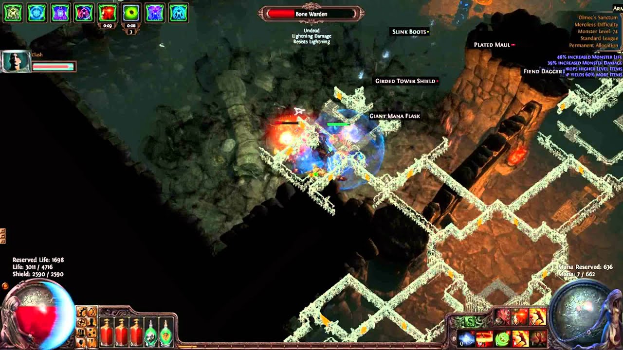 POE - Aegis Blocker - Olmecs Unique Maze - YouTube