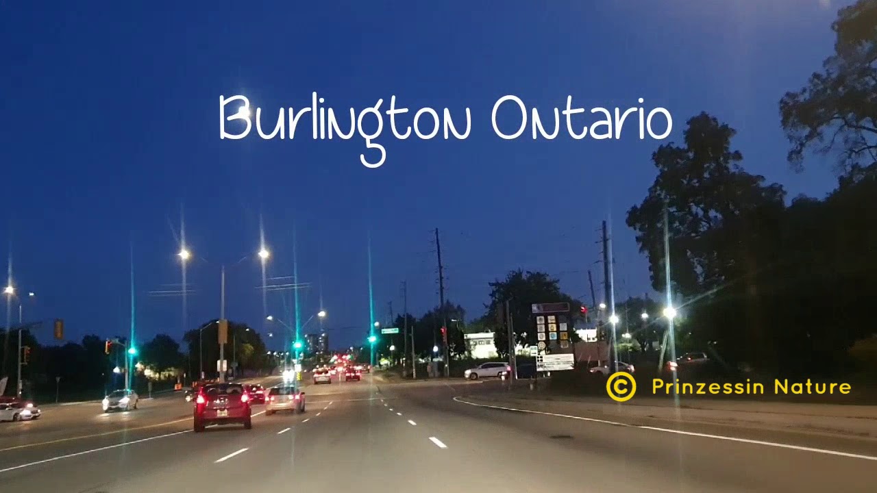 Burlington Ontario Canada - Driving Through Burlington Ontario At Night ...