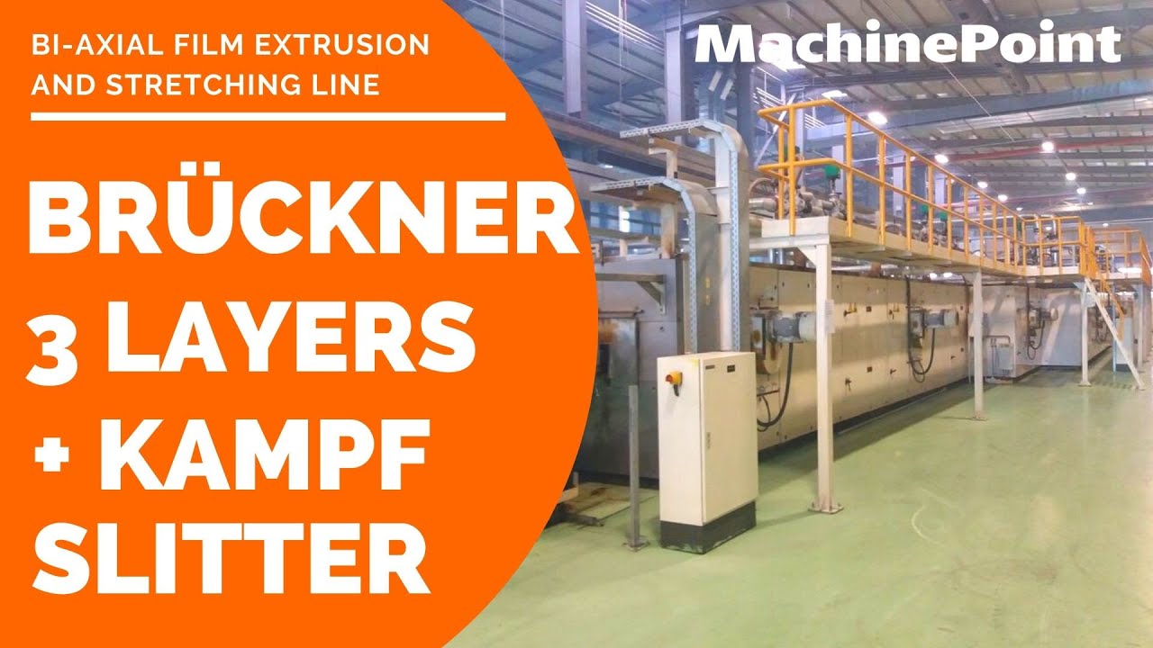 BRÜCKNER 3 layers Bi-axial film extrusion and stretching line ...