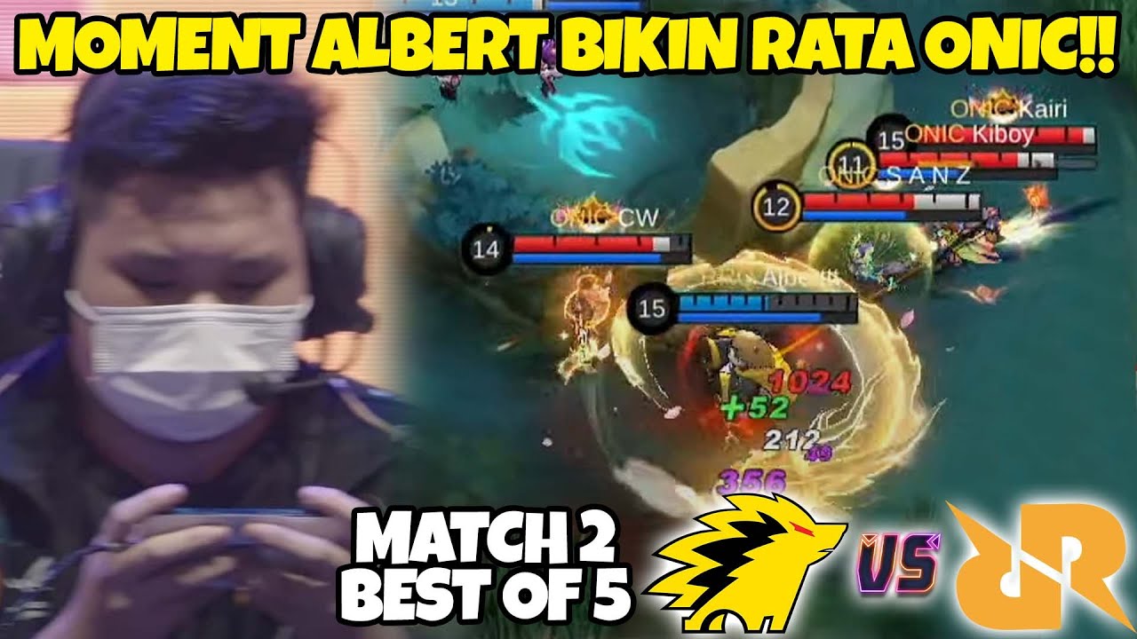 Detik2 Akai Albert Mendapatkan Moment Yg bikin Onic RATA!! Match 3 ONIC ...