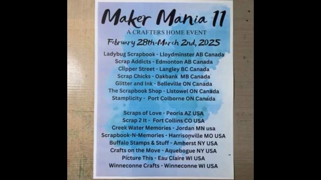 Let’s Talk about Maker Mania 11! Mostly Paper Crafts Goes Live for the ...