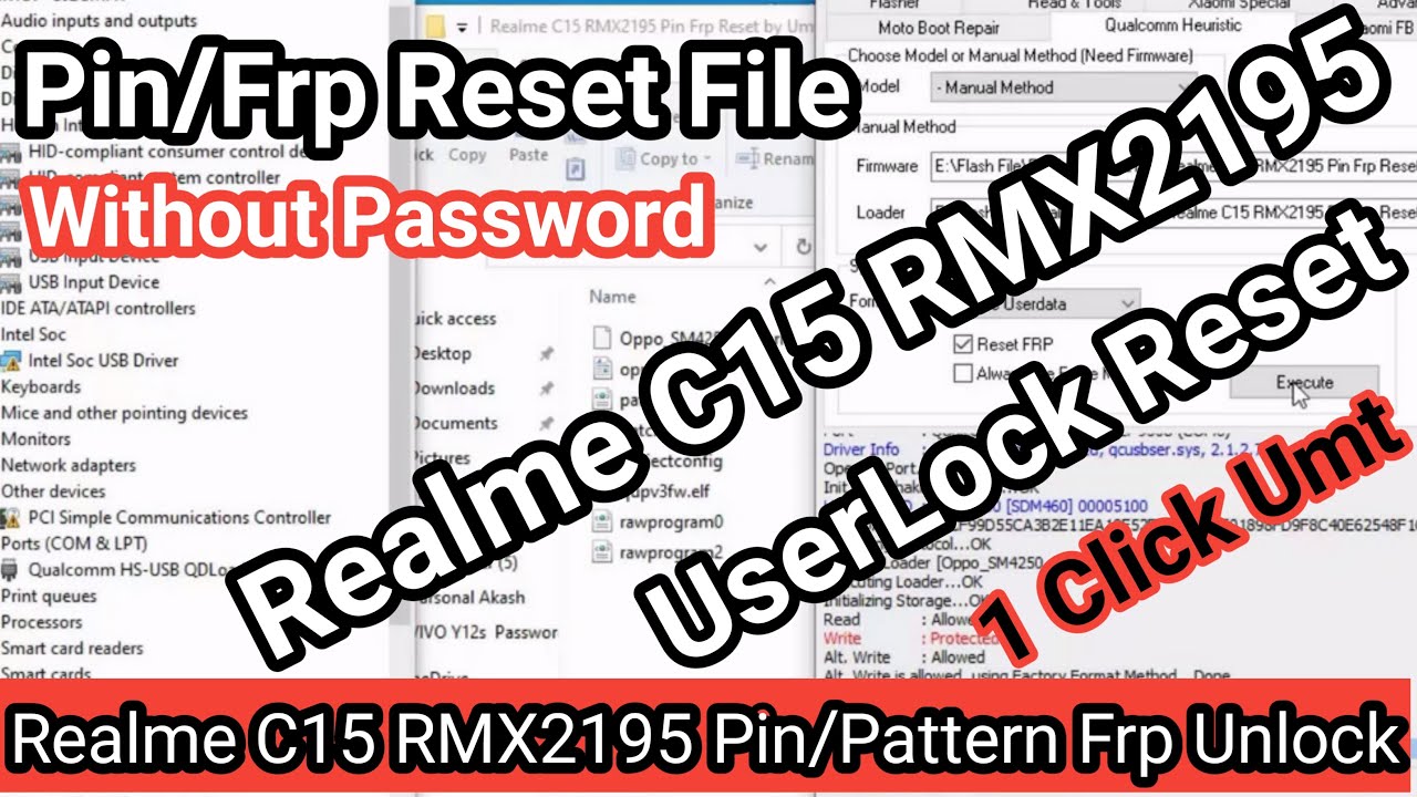 How To Realme RMX2195 Password Unlock | Realme C15 Frp Unlock Umt ...