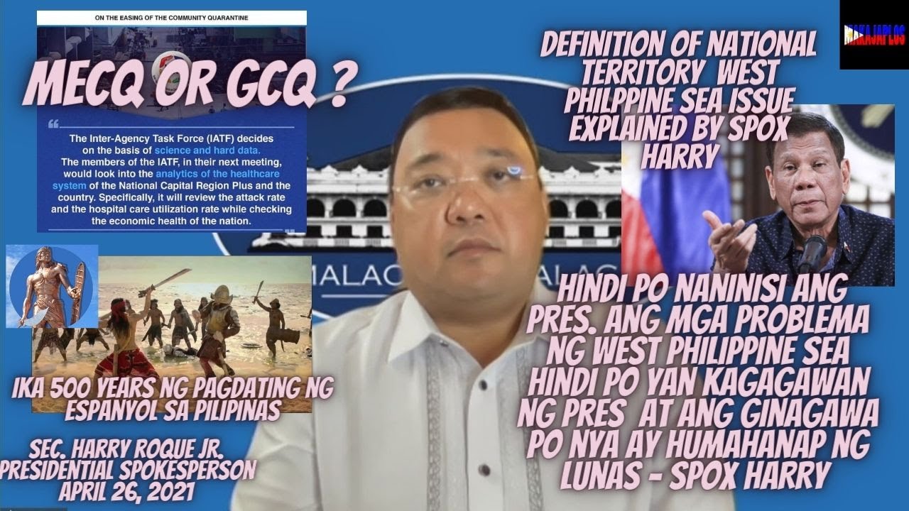 Spokesperson Secretary Harry Roque, Jr. / April 26, 2021 - YouTube