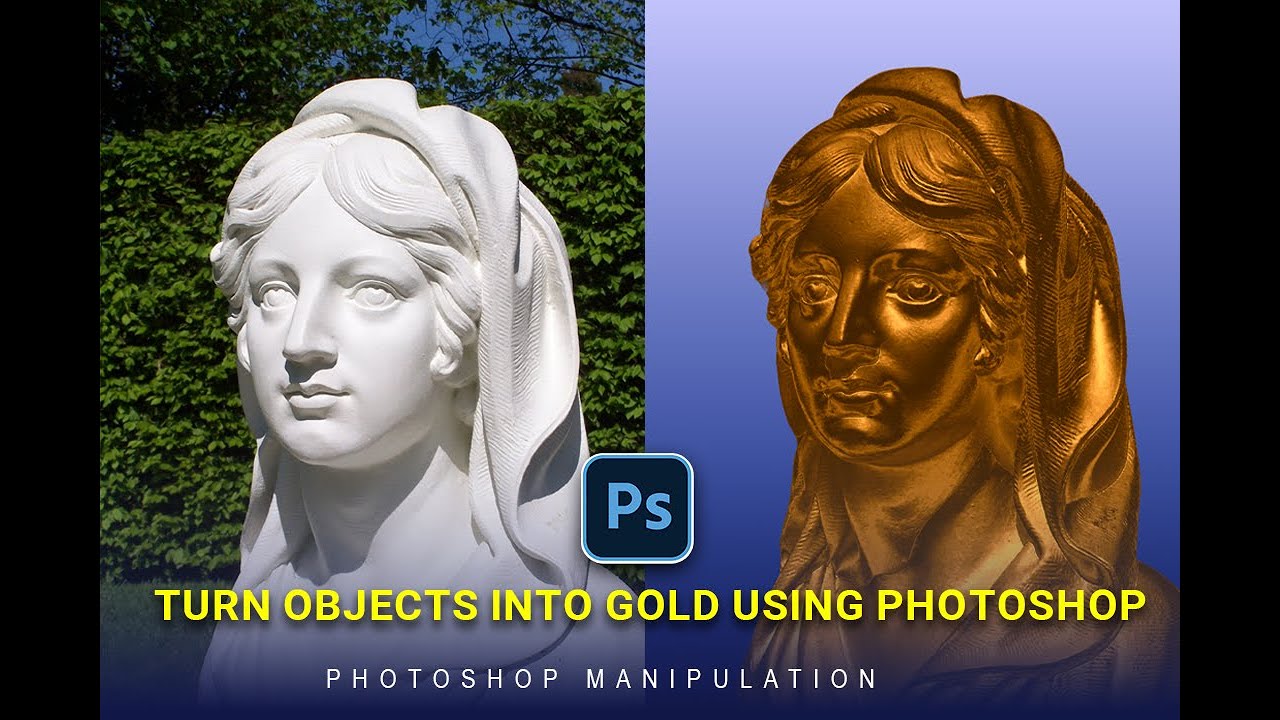 Turn Objects into GOLD Using Photoshop - YouTube