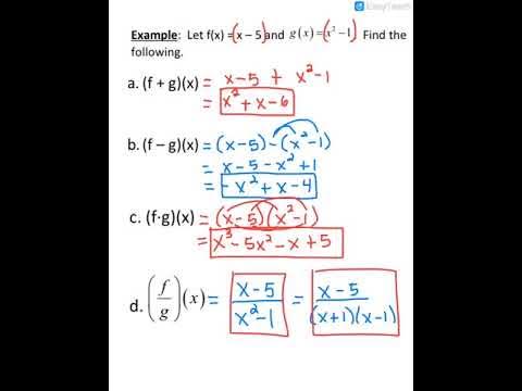 College Algebra 2.6 - Combinations of Functions and Composite Functions ...