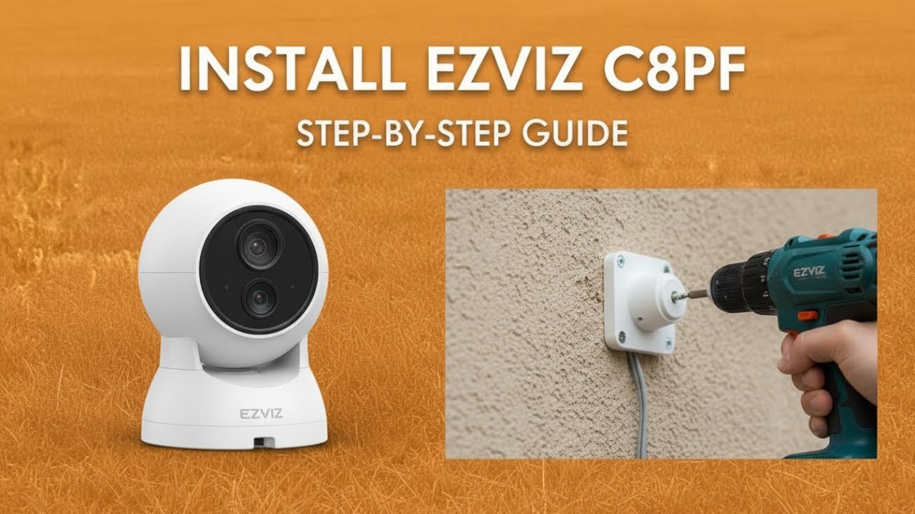 How to set up and install EZVIZ C8PF Outdoor Security Camera - YouTube
