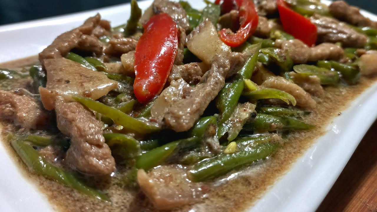 Creamy Pork and beans | lutong bahay - YouTube