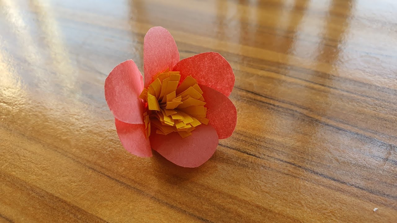 DIY DELICATE PAPER FLOWER in Half Bloom | Paper Craft | Paper Flowers ...