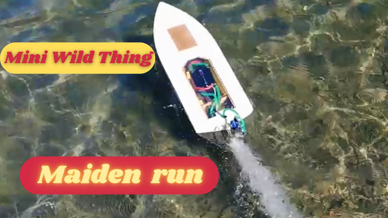 RC boat - Mini Wild Thing: (Fantastic) First run... (Full throttle at ...
