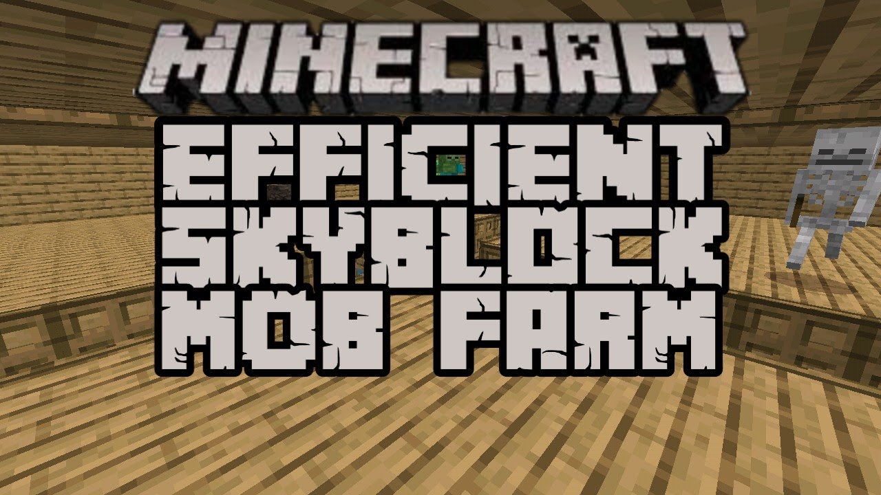 Skyblock Mob Farm Minecraft Bedrock/PE/Xbox - YouTube