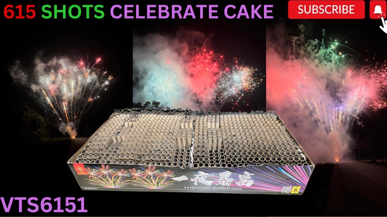 VTSF6151 615 Shots CELEBRATE CAKES FIREWORKS 2023 | 615发 一夜暴富 - YouTube