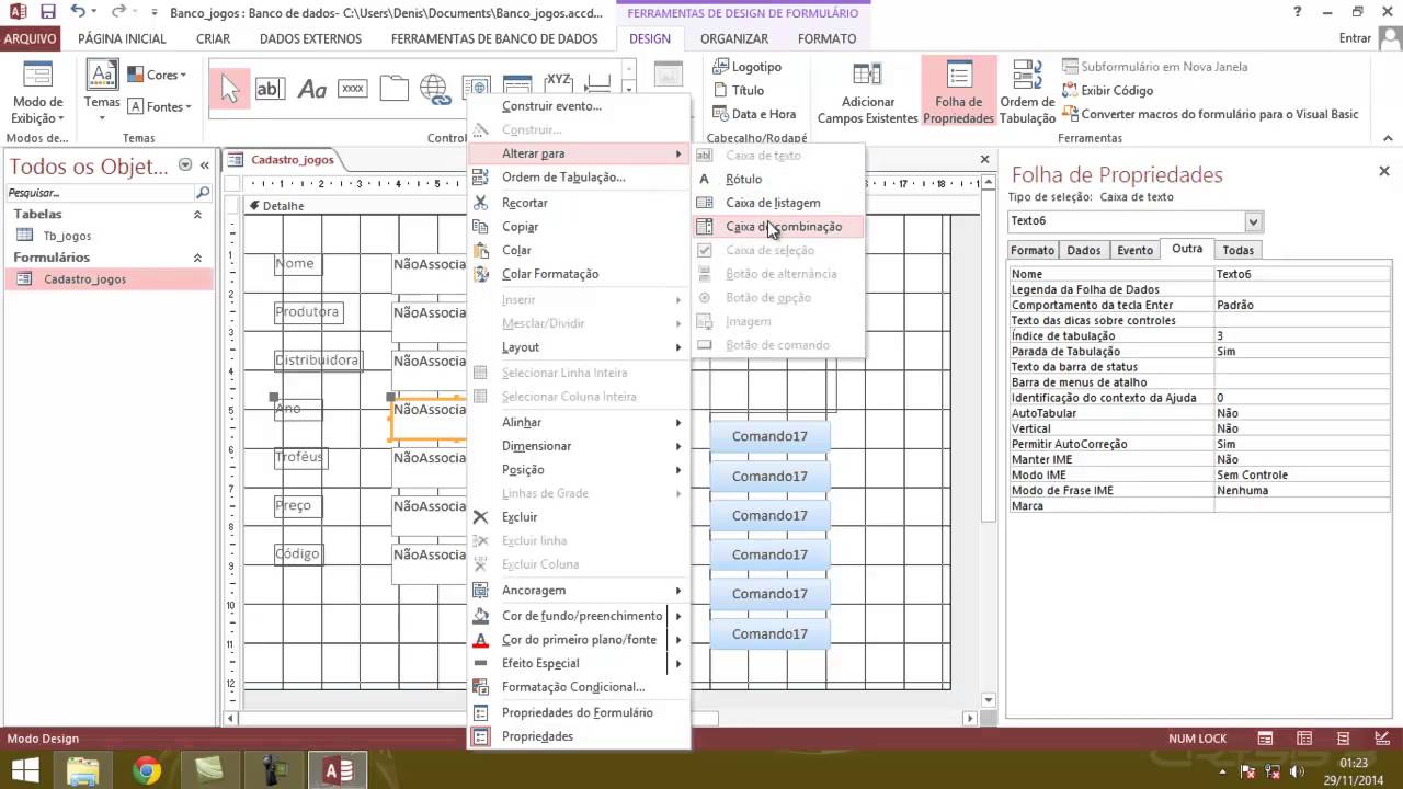 Aula 02 - Criando formulário no Access 2013 - YouTube