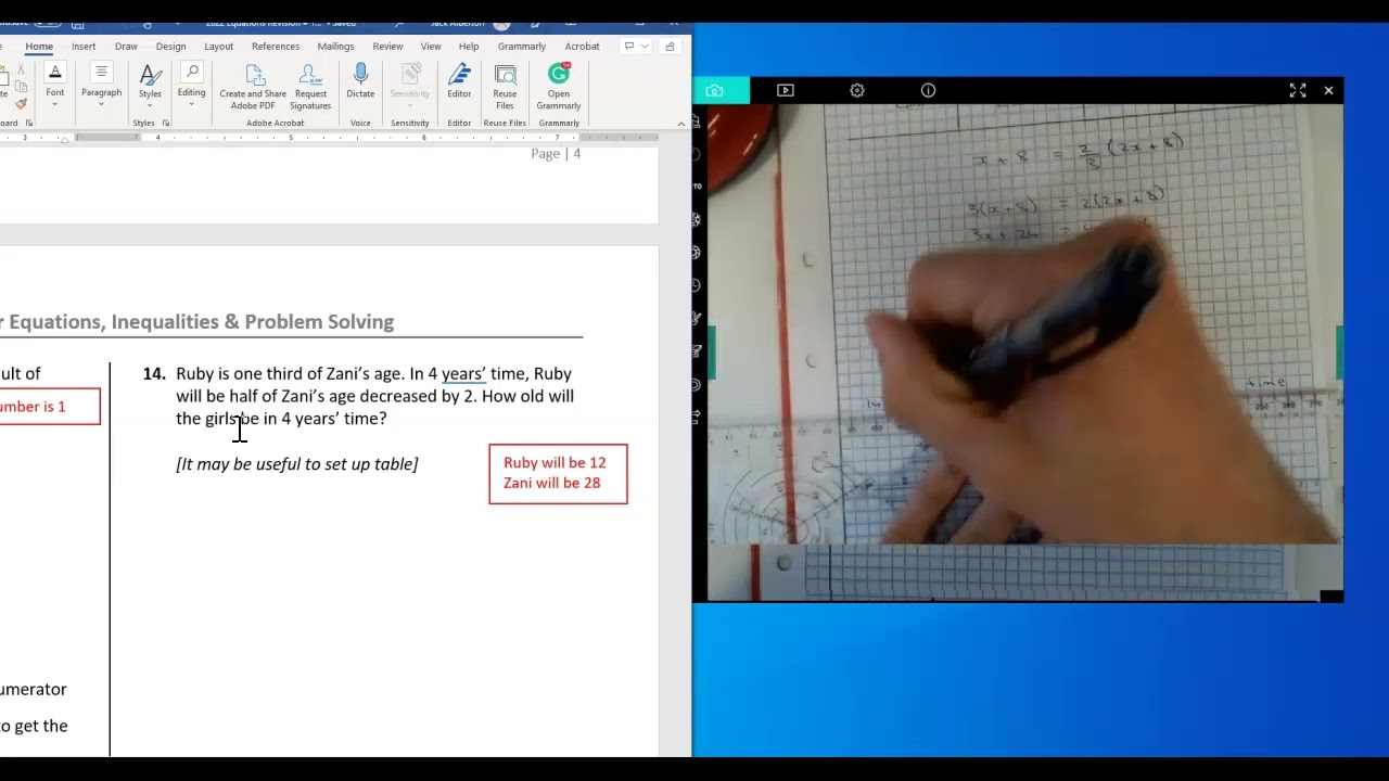 Linear Equations Problem Solving Questions YouTube Linear Equations Problem Solving Questions YouTube