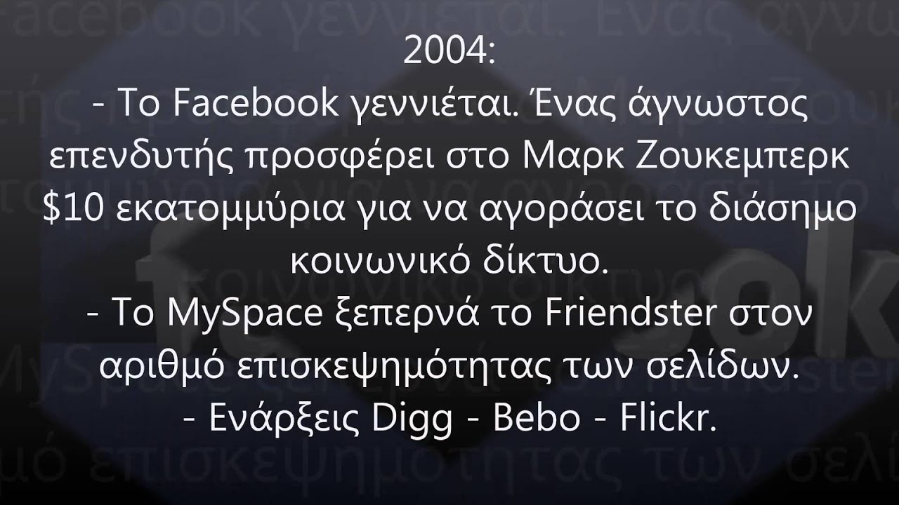 Η ιστορία των social media απο την αρχή μέχρι το 2012 - YouTube