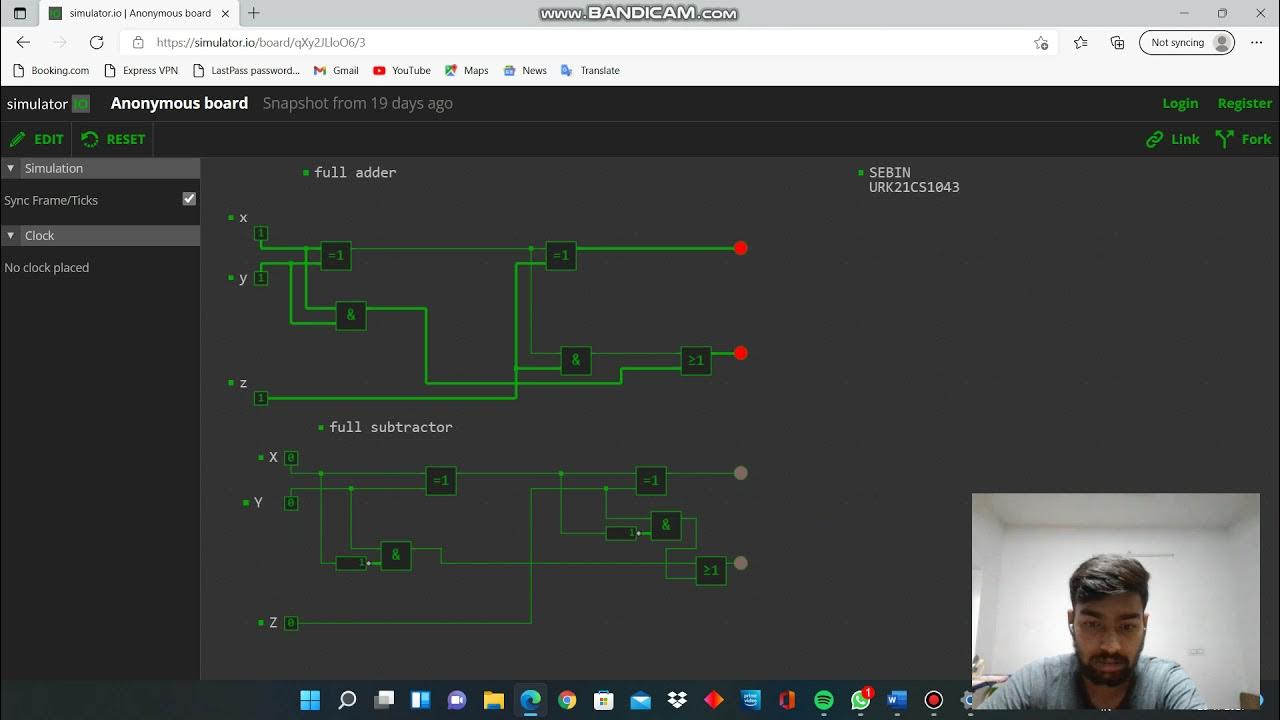 to verify full adder and full subtractor - YouTube