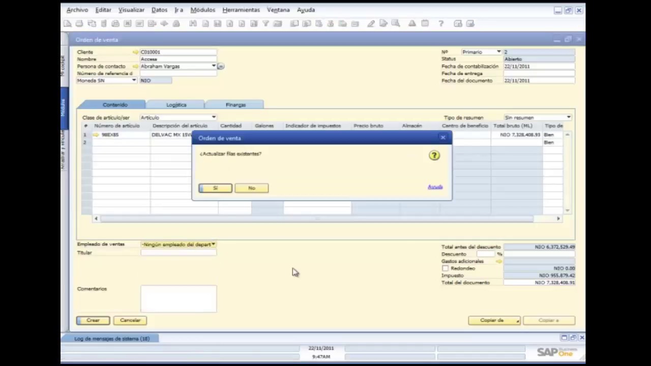 Tutorial a Sap Business One Parte 1 En español - YouTube