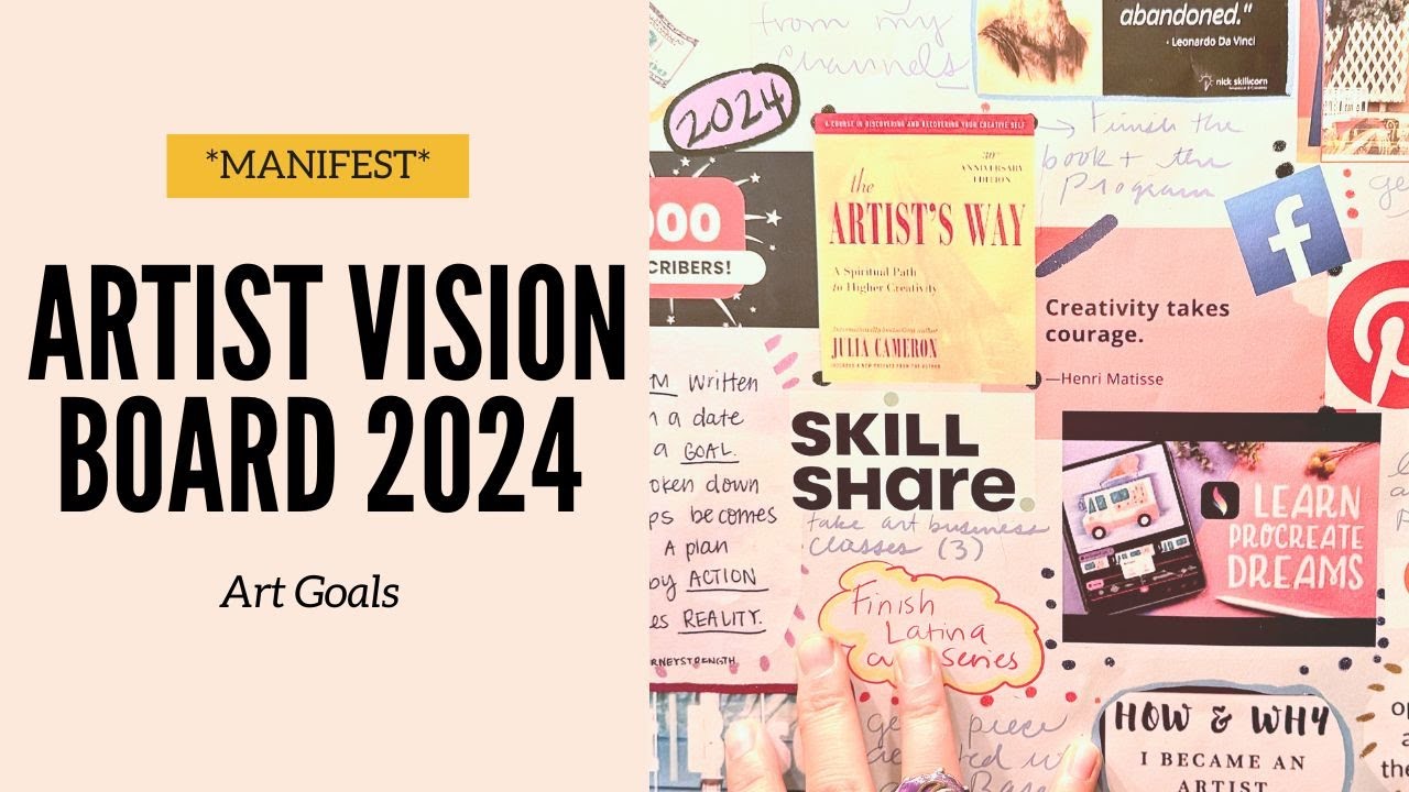 2024 Artist Vision Board| Making Goals| Preparing For The New Year| Art ...