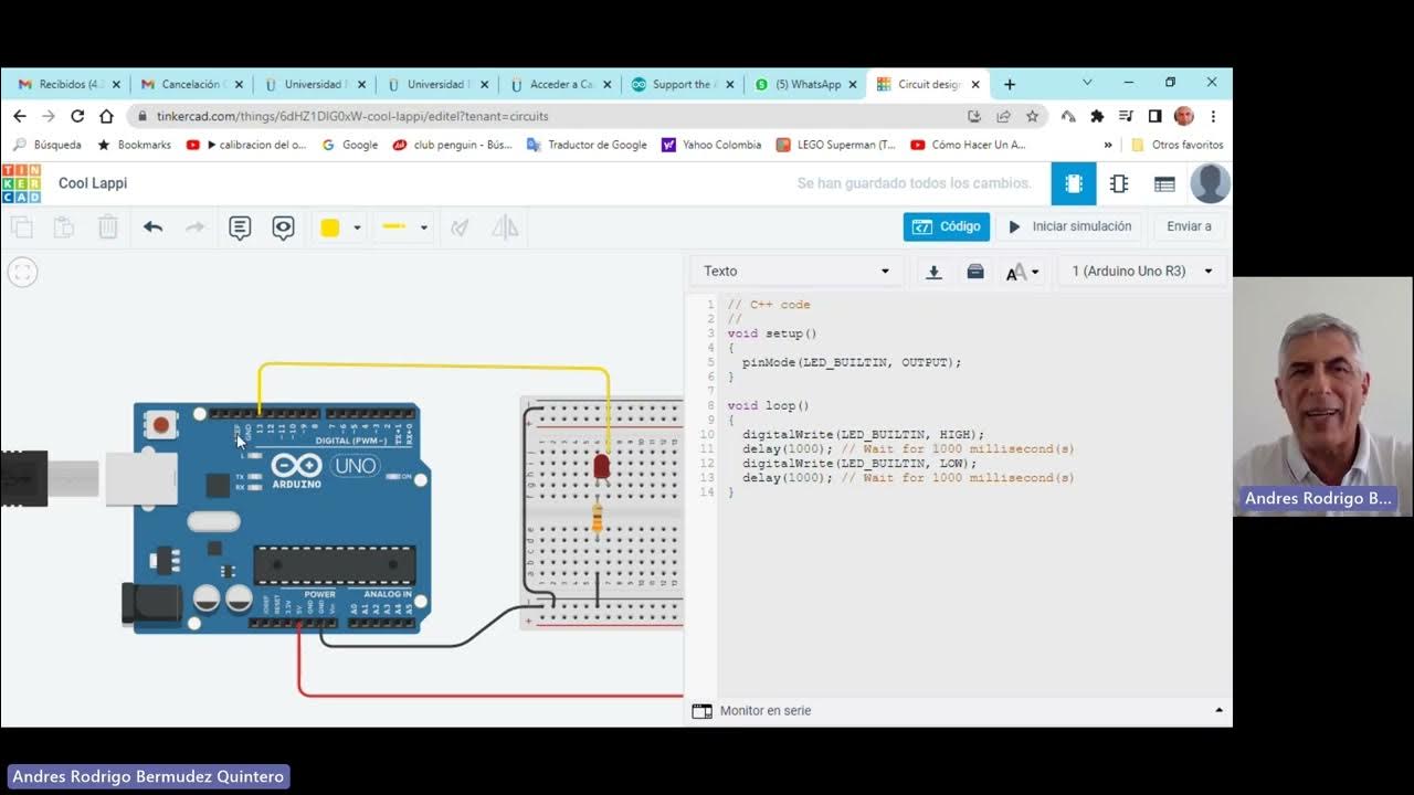 Simulación Circuito Arduino Tinkercad - YouTube