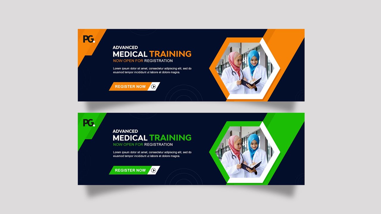 Medical Web Banner Design | Photoshop Tutorial - YouTube