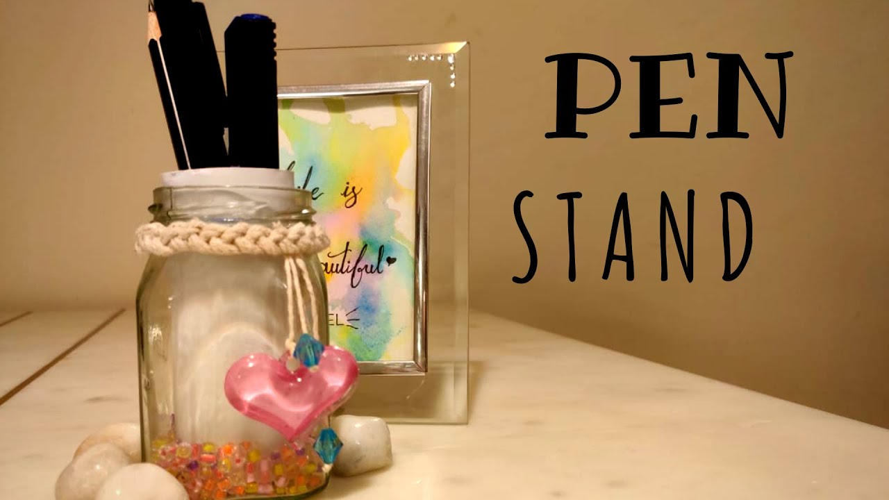HOW TO MAKE A PEN STAND | PEN STAND USING A MASON JAR • Creative Chris ...