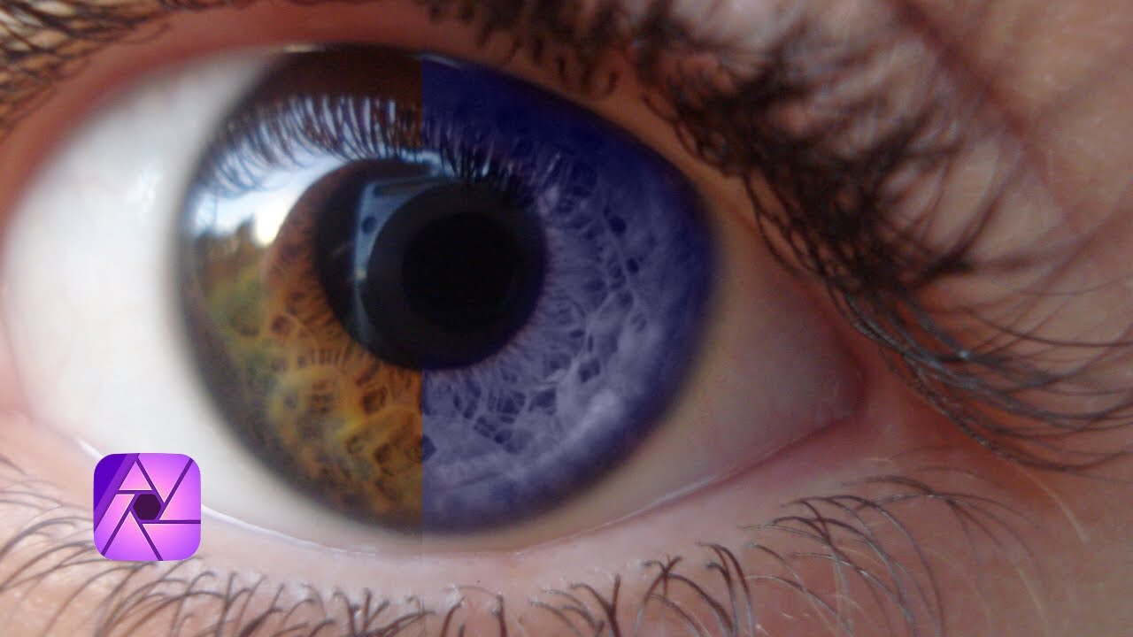 Change Eye Colour - AFFINITY PHOTO IPAD PRO - YouTube
