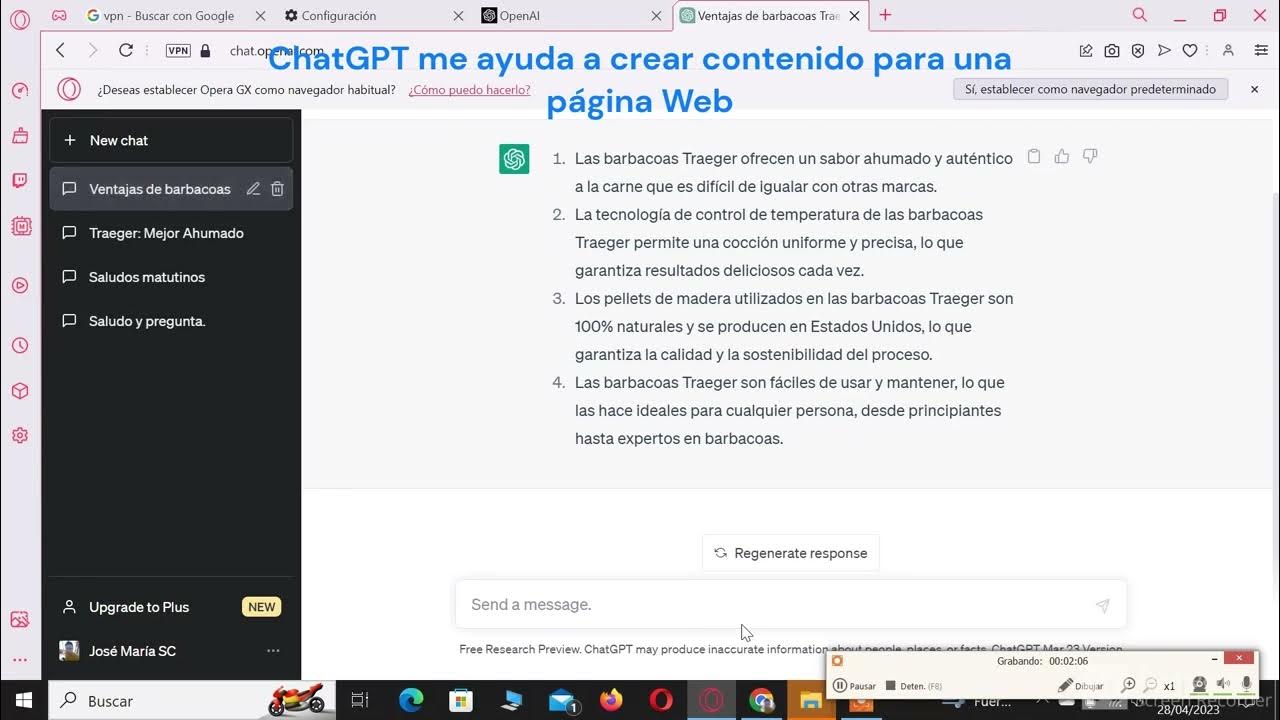ChatGPT-Creación de páginas webs#chatgpt - YouTube