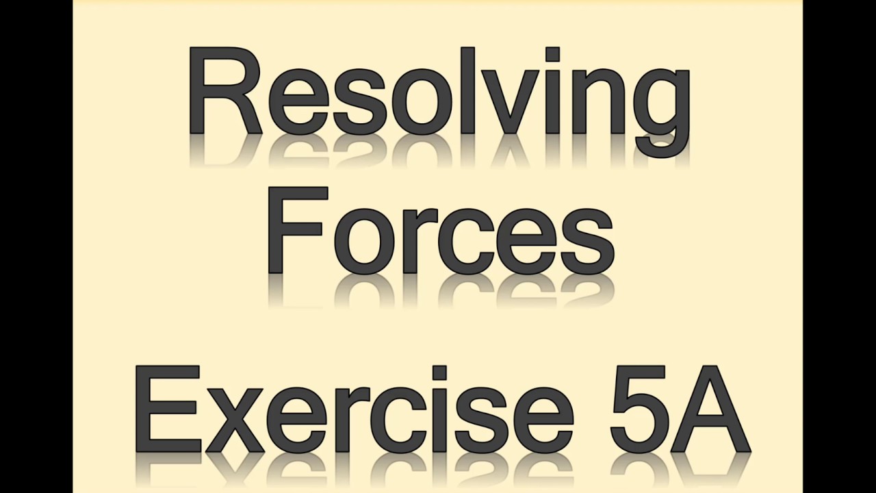 A2 Maths - Mechanics - Resolving Forces - YouTube