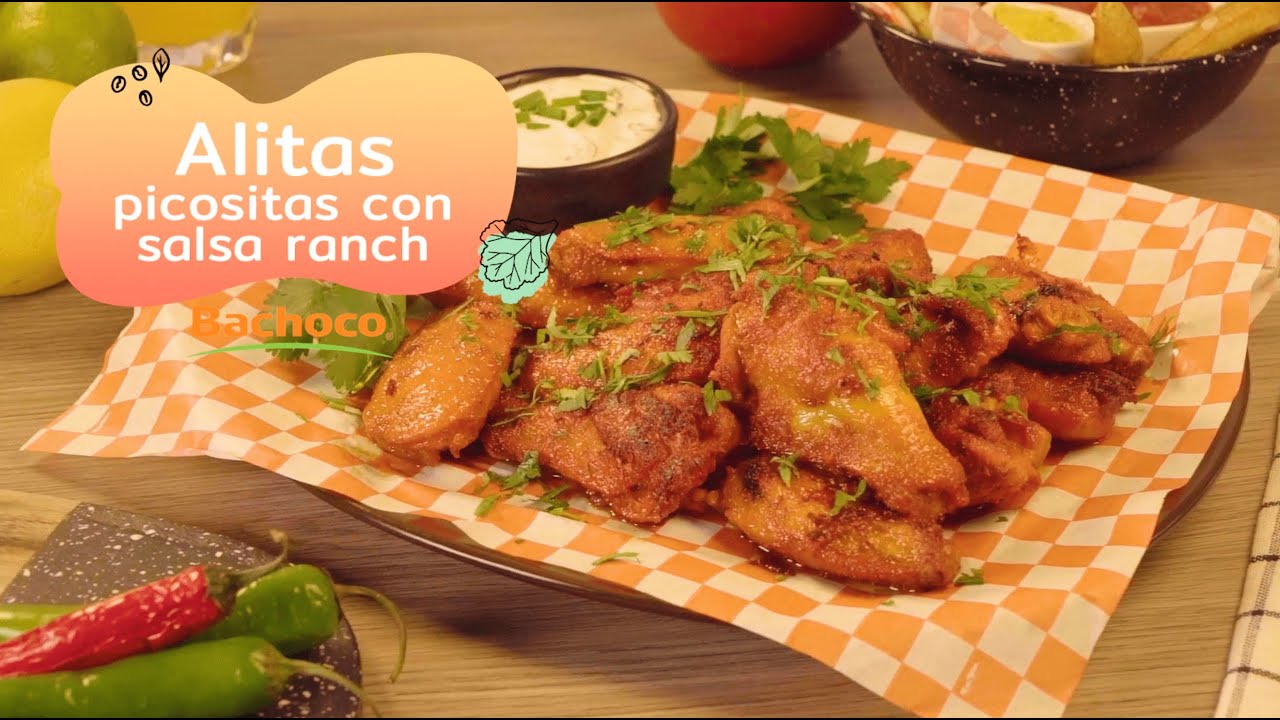 ALITAS PICOSITAS CON SALSA RANCH - YouTube