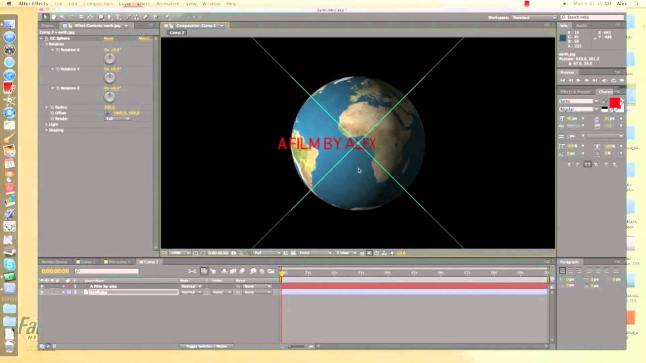 Earth Text Tutorial - YouTube
