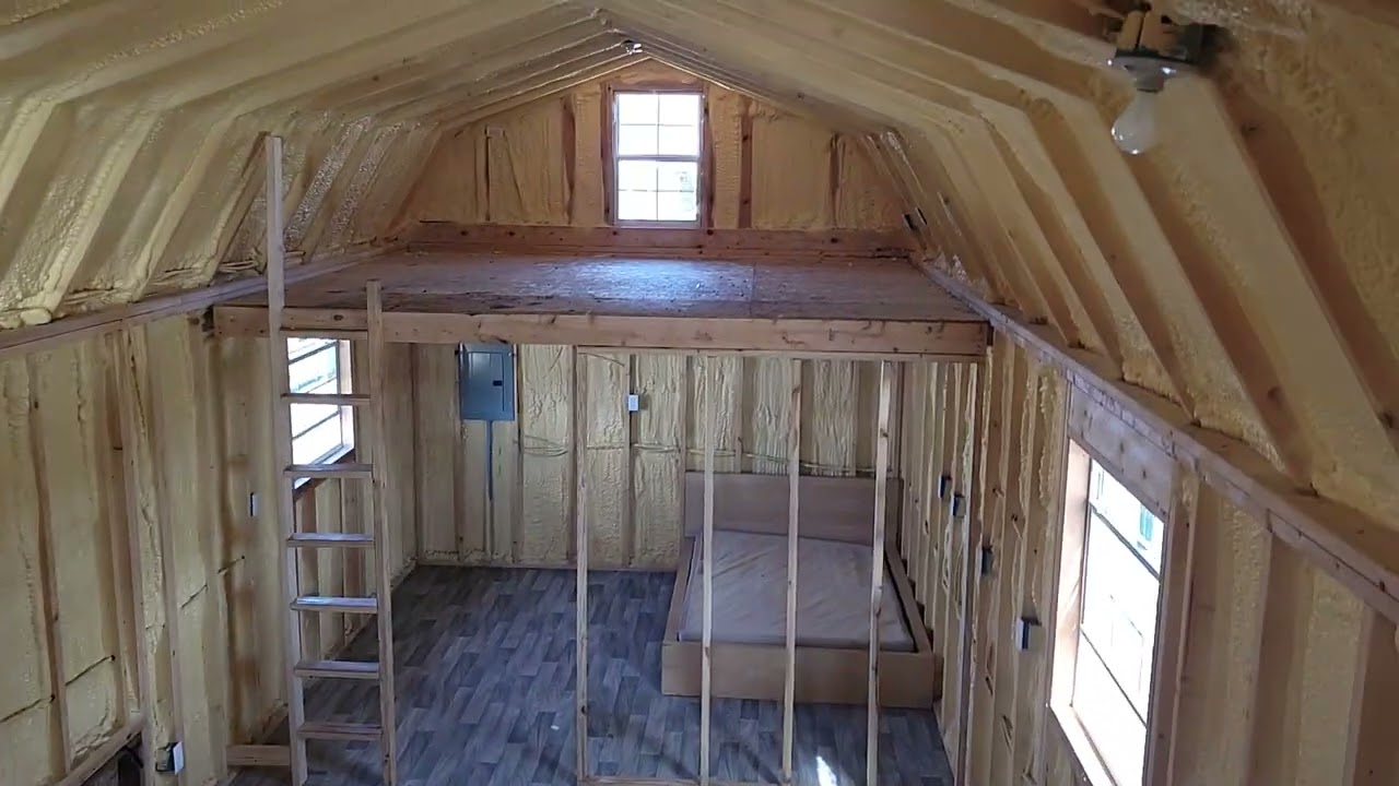 12x32 Lofted Barn Cabin Interior