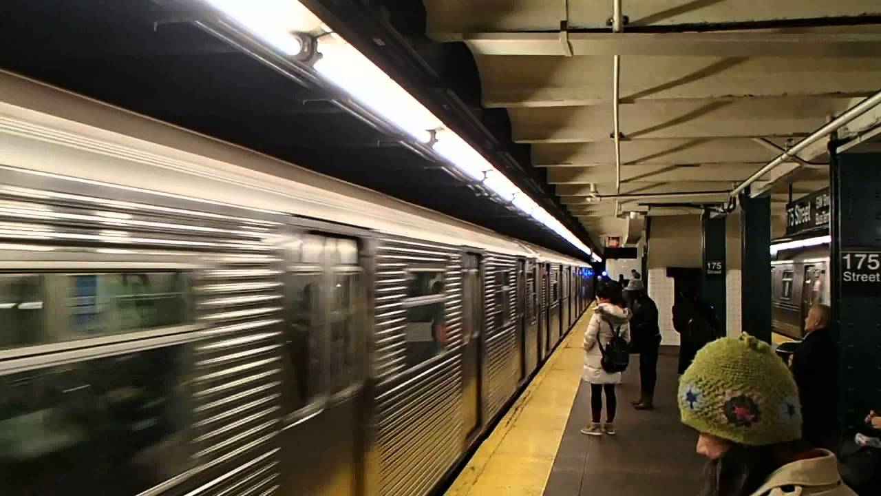 MTA New York City Subway R32 A Train enters 175 St but my camera died ...