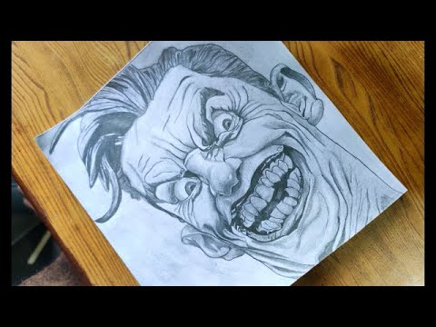 Drawing Joker From Nepal | Laughing Joker (Joaquin Phoenix) Sketch ...