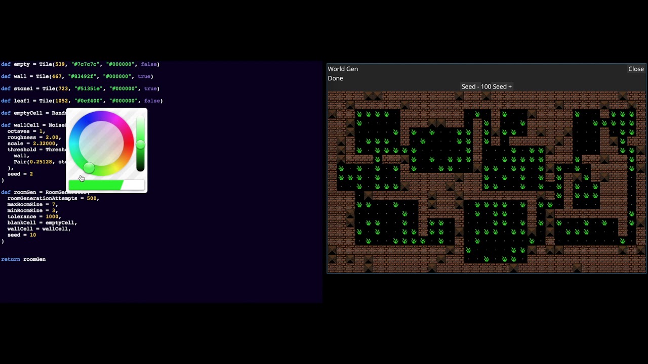 2d Game Map Generation Demo - YouTube