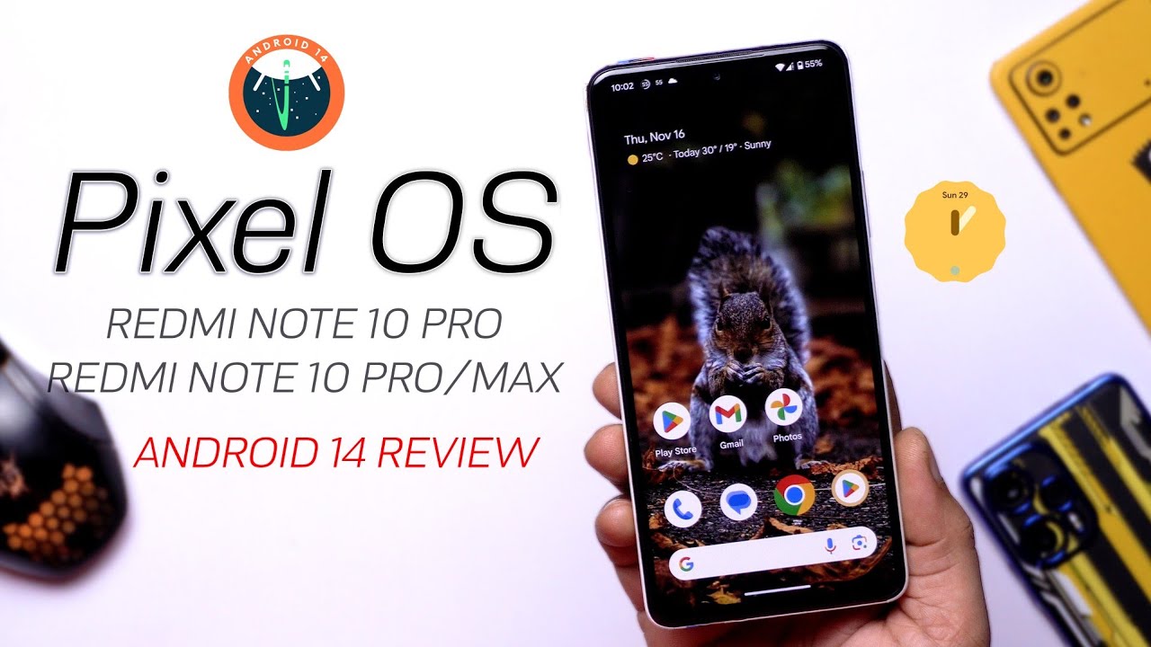 Official Android 14 Pixel OS Review Ft Redmi Note 10 Pro/Max, All ...