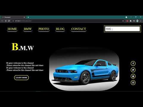 HTML, CSS, Website BMW car company - YouTube