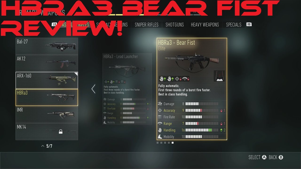 Advanced Warfare Weapon Variant Guides- #2 HBRa3 Bear Fist - YouTube