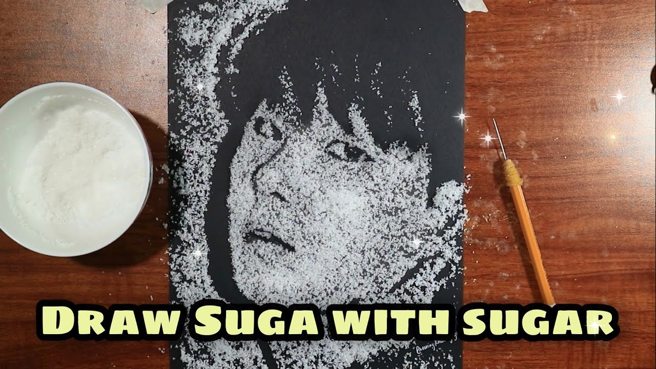 Drawing BTS Suga with sugar | Drawing Khanhnguyen - YouTube