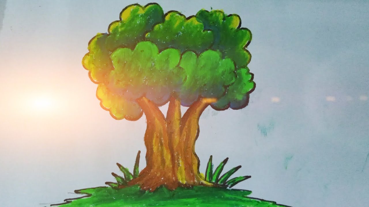 How to draw Tree/গাছ আঁকার সহজ পদ্ধতি - YouTube